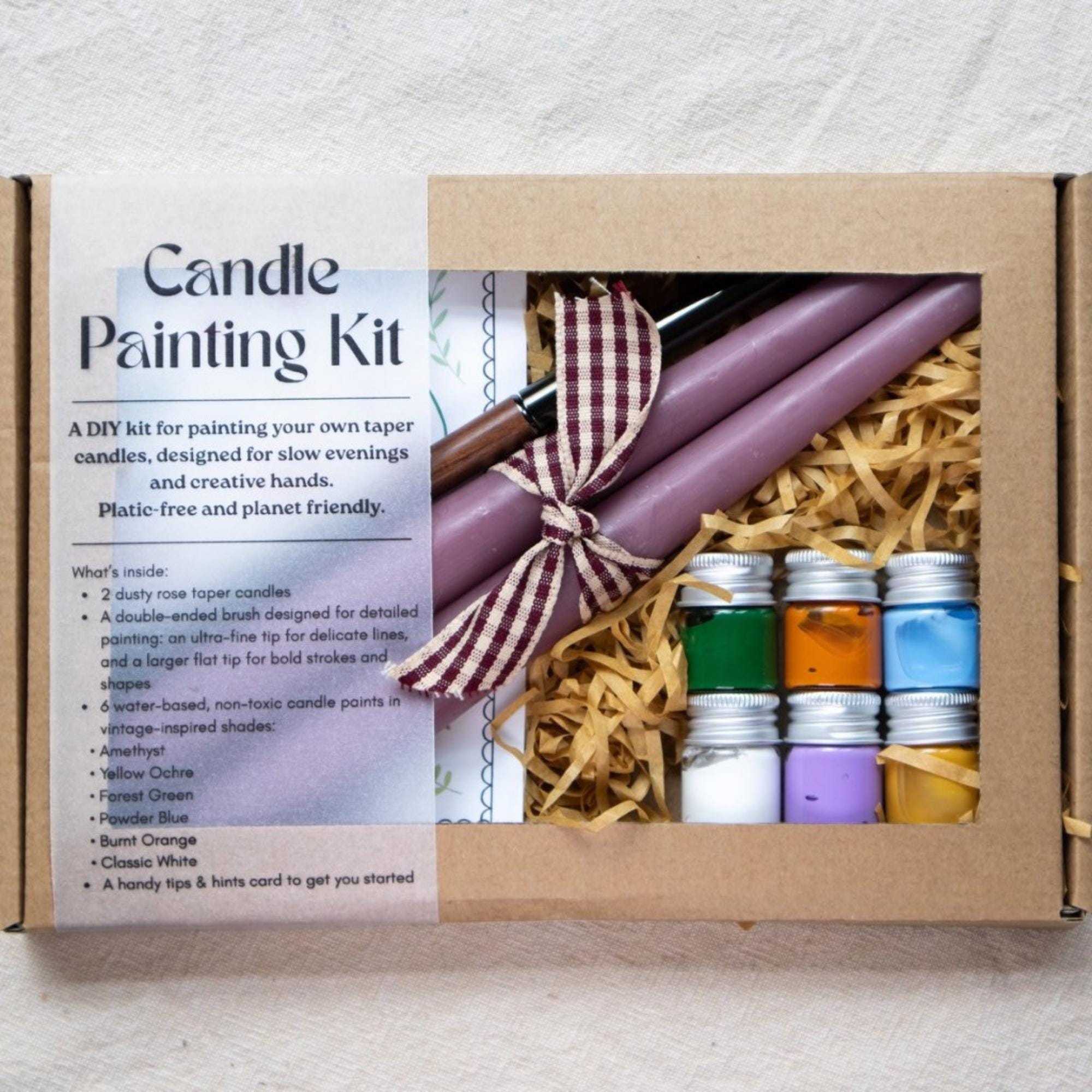 Candle Painting Kit - DIY Paint Your Own Taper Candles Craft Set ...