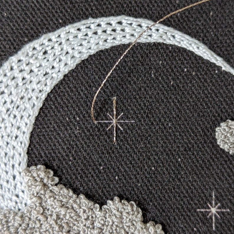 Embroidery Pattern PDF Moon and Stars Embroidery for Beginners - Etsy