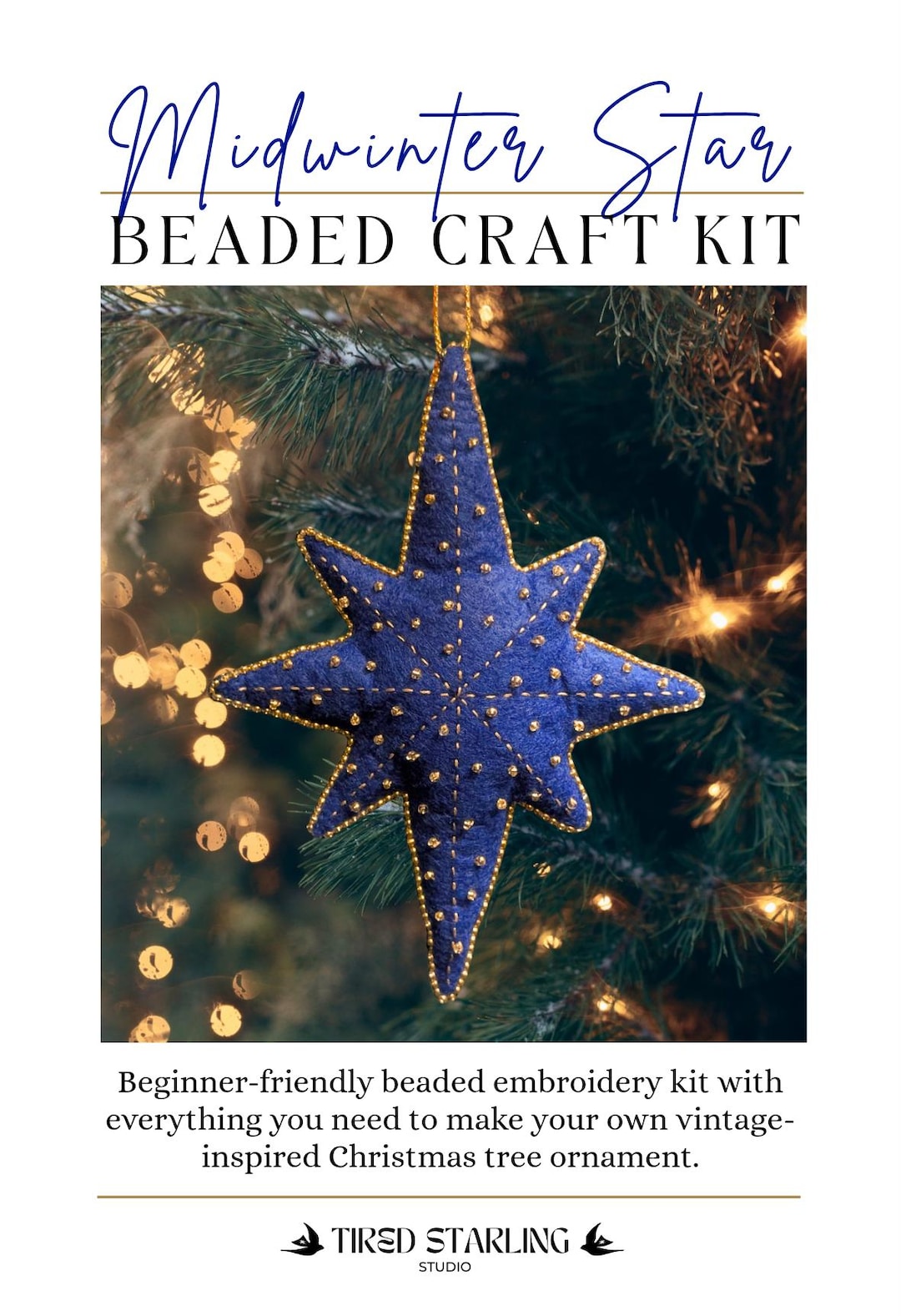 Midwinter Star Beaded Craft Kit - Make Your Own Christmas Tree Ornament ...