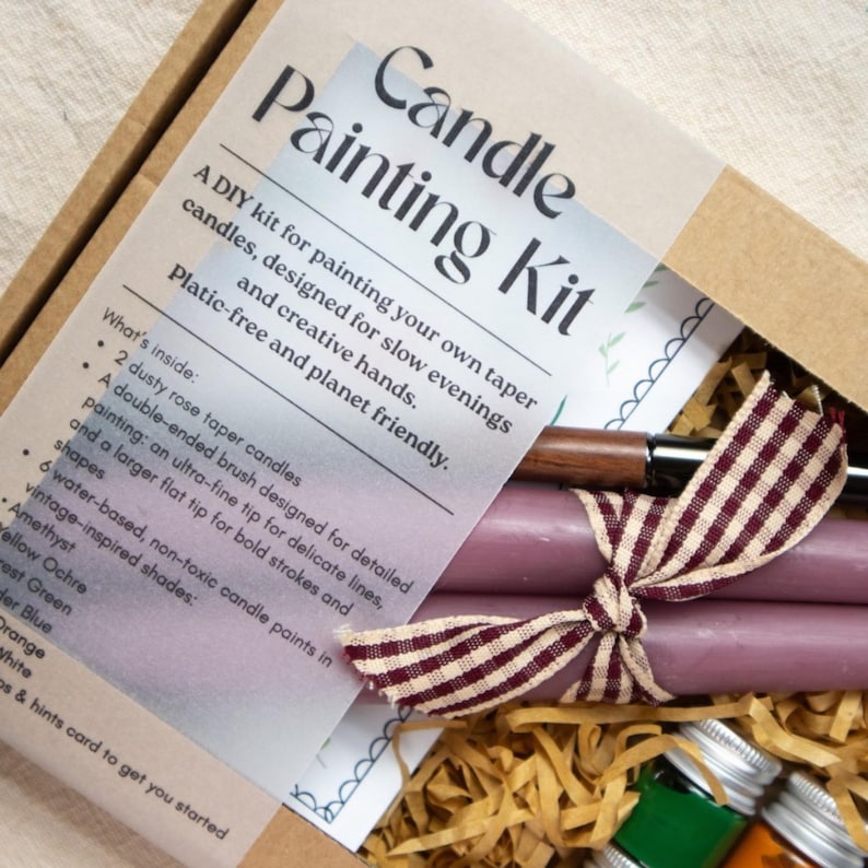 Candle Painting Kit - DIY Paint Your Own Taper Candles Craft Set ...