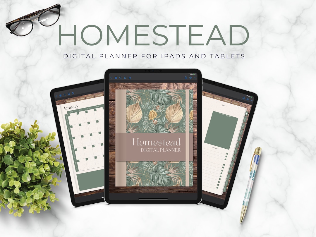 Homestead Management Digital Planner: Garden, Animal & Finance Tracker ...