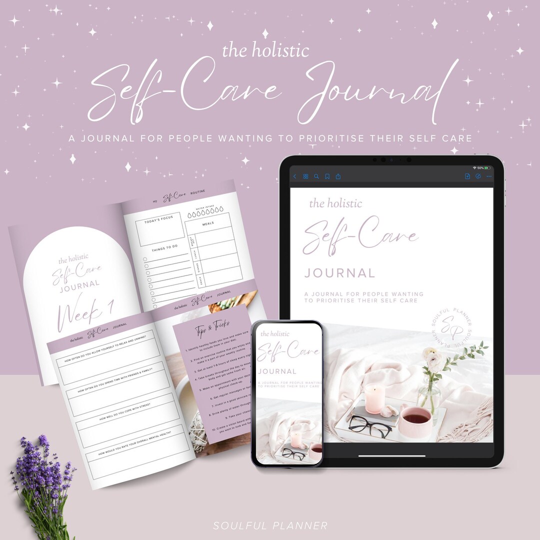 The Holistic Self-care Journal Printable PDF Worksheets - Etsy