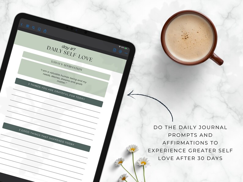 28 Day Self Love Challenge Printable Journal 28 Day Guided Journal - Etsy