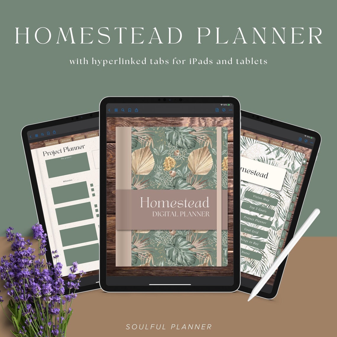 Homestead Management Digital Planner Garden Planner - Etsy