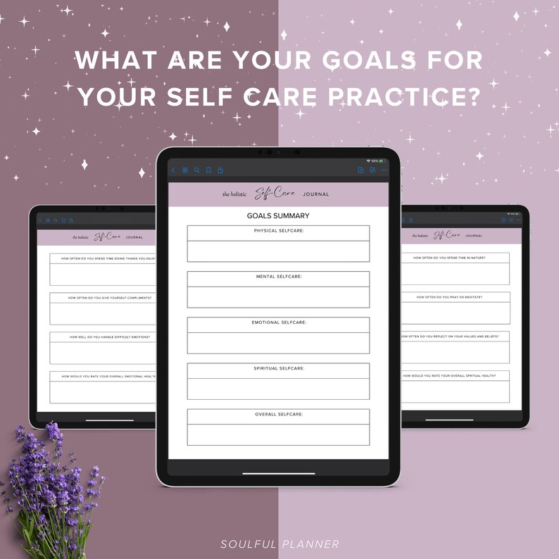 The Holistic Self-care Journal Printable PDF Worksheets for Personal ...