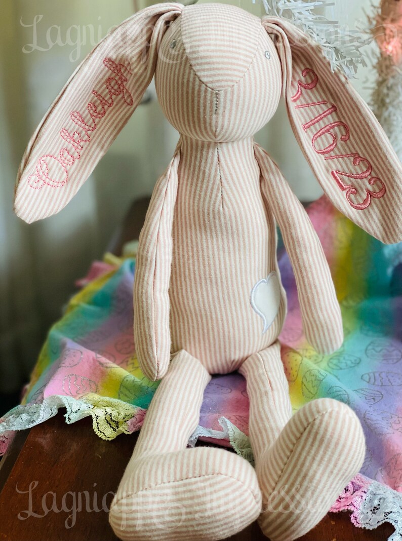 Striped Stuffed Bunnies - Etsy