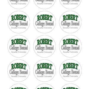 Custom College Bound Edible Cupcake or Oreo Cookie Toppers. University ...