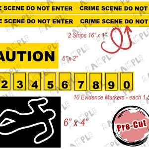 Edible Crime Scene Decals for Cakes. Images Are Made From Sugar ...