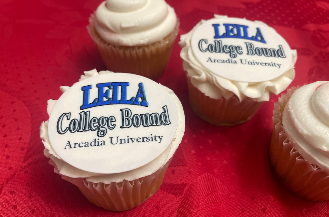 Custom College Bound Edible Cupcake or Oreo Cookie Toppers. University ...