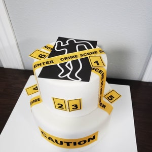 Edible Crime Scene Decals for Cakes. Images Are Made From Sugar ...