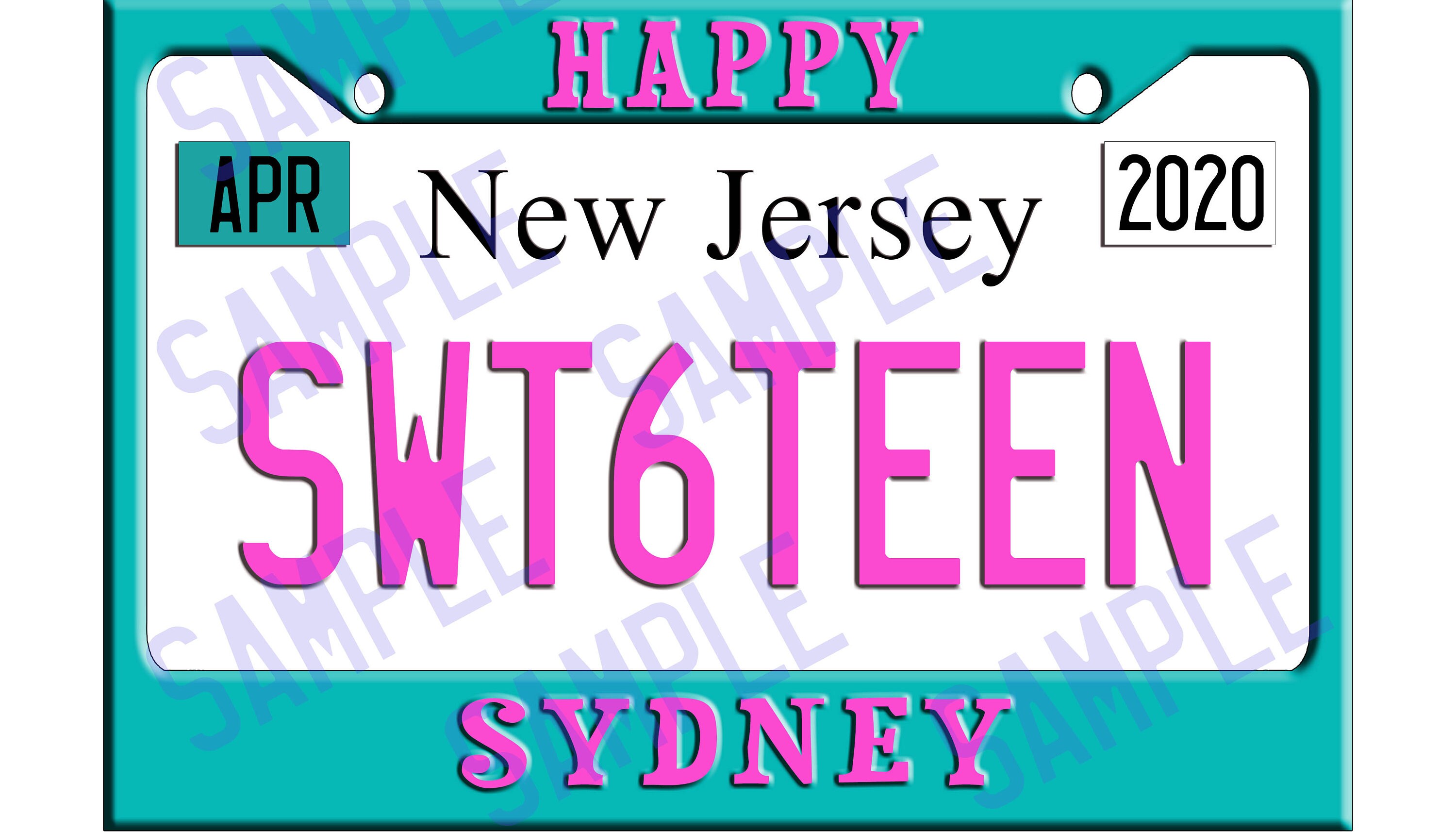 Custom Sweet 16 License Plate Cake Topper. License, Permit Driver ...