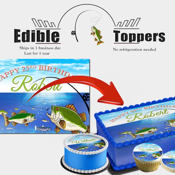 Fish Cake Topper - Etsy