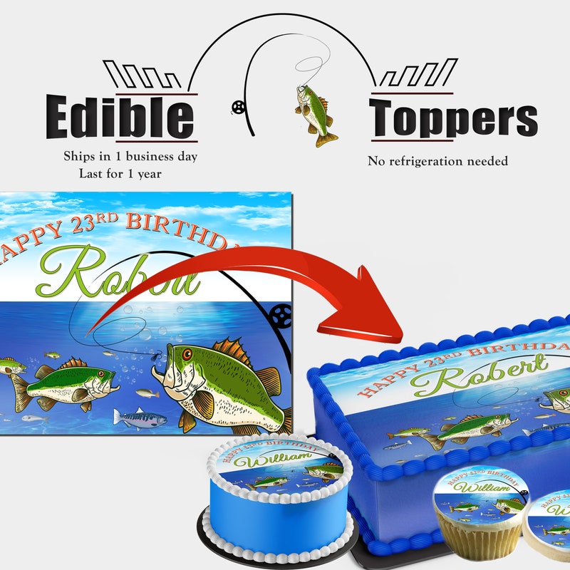 Fish Cake Topper - Etsy