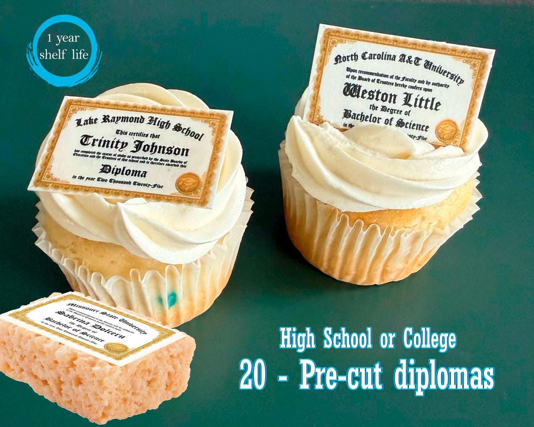 20 Gold Custom High School Diplomas or College University Degrees ...