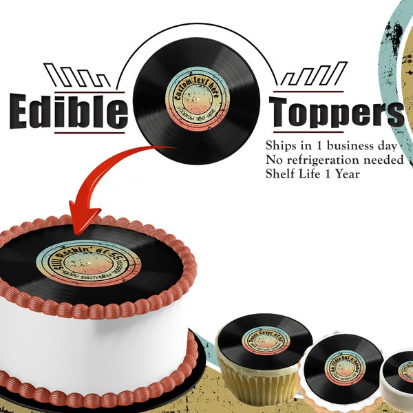 Vinyl Album Cake Topper - Etsy