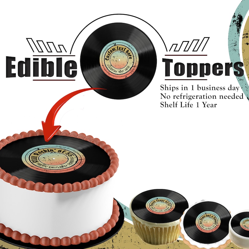 Disco Cake Edible - Etsy
