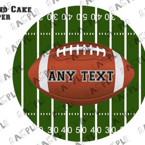 Football Field Edible Birthday Cake Toppers! Custom Picture Sugar ...