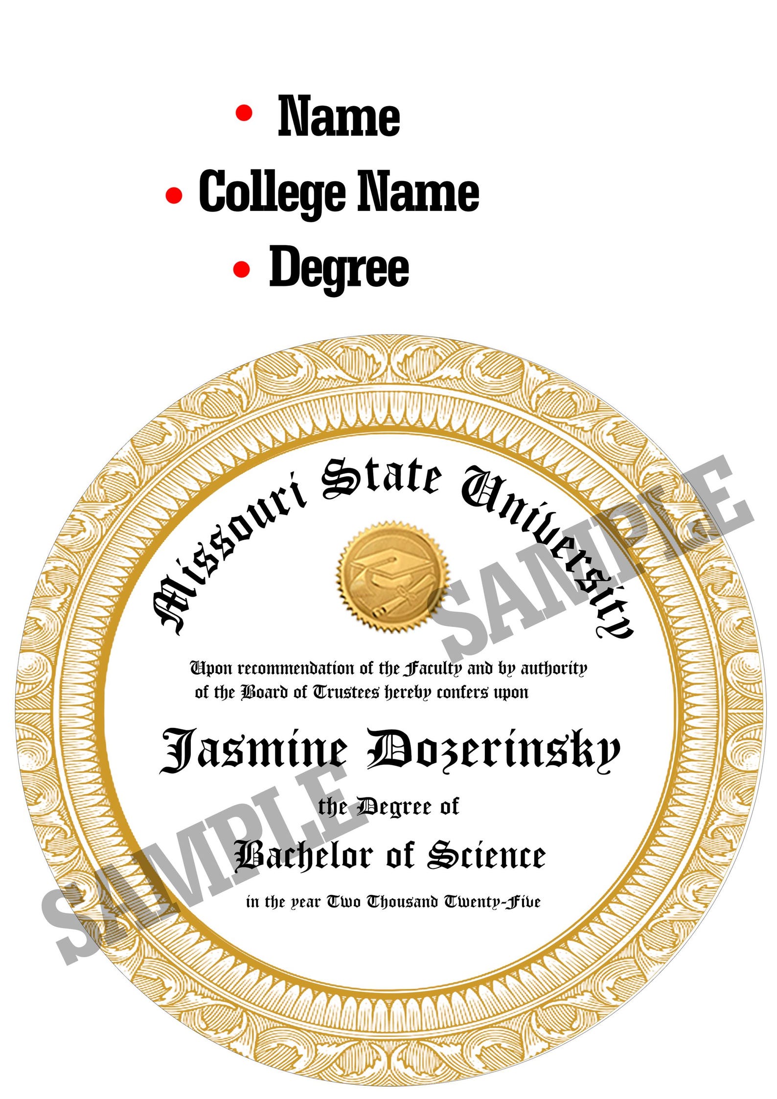 Custom Graduation Diplomas for Cupcakes, Oreos or Cookies. Edible ...