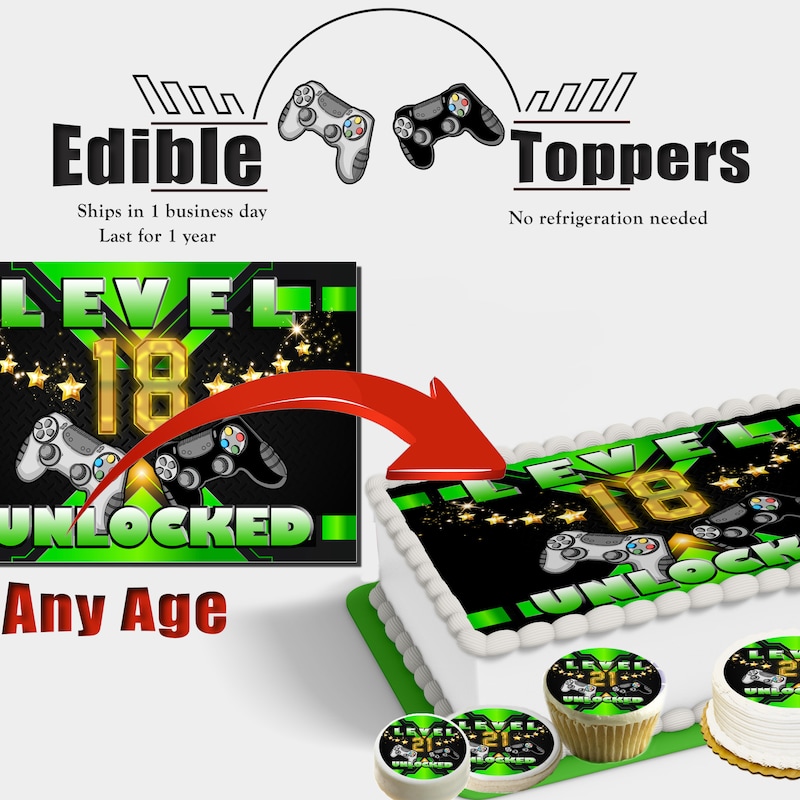 Edible Icing Gaming - Etsy