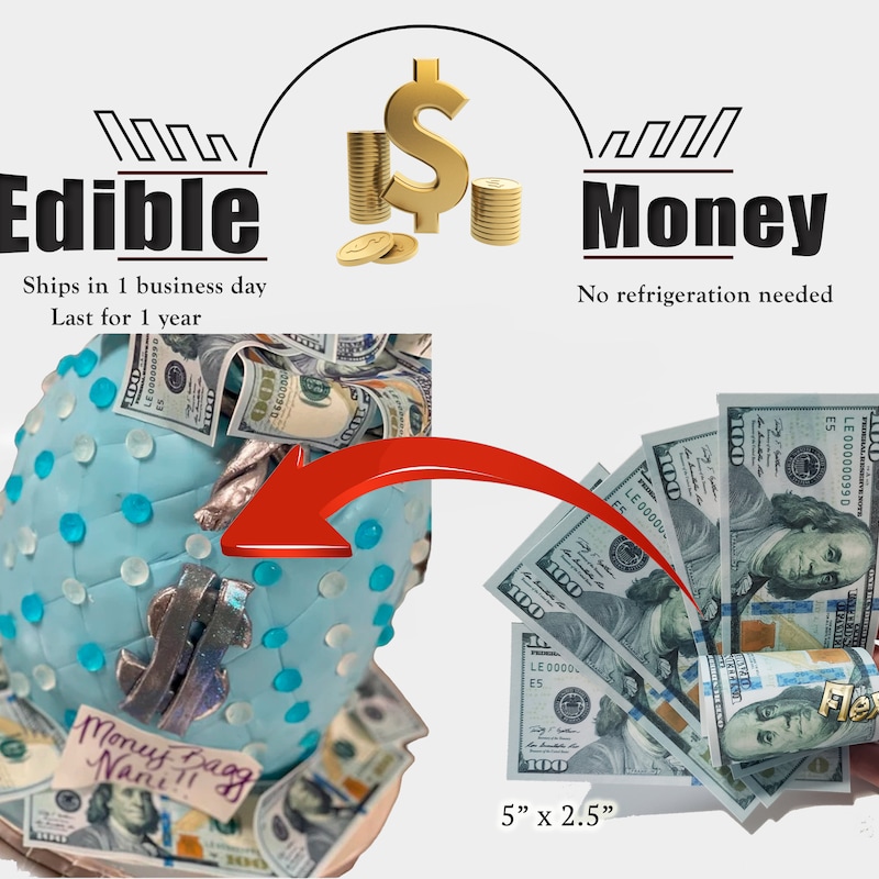 Edible Dollar for Cake - Etsy