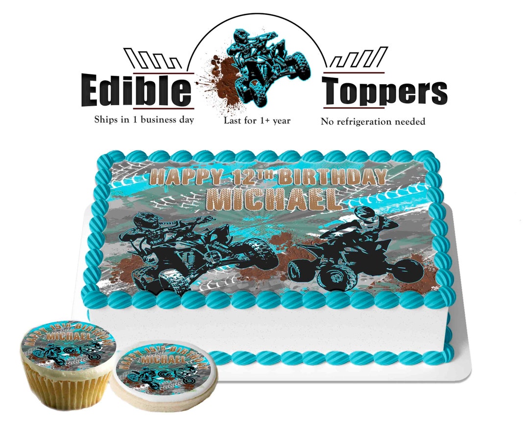 Four Wheeler ATV Edible Image for Birthday Cake, Cookie and Cupcake ...