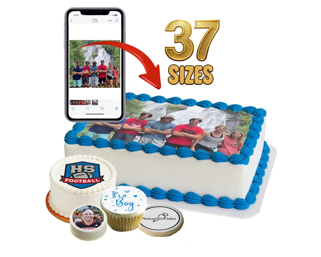 Custom Edible Picture for Cakes, Cupcakes, Cookies Printed on Frosting ...