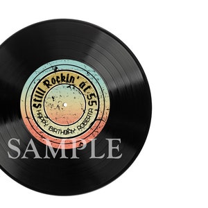 Custom Edible Vinyl Record Cake Topper. LP Edible Image for Round Cakes ...