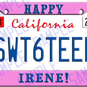 Custom Sweet 16 License Plate Cake Topper. License, Permit Driver ...
