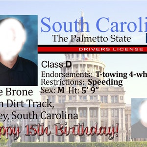 Any State - Sweet Sixteen Drivers License Birthday Edible Cake Toppers ...