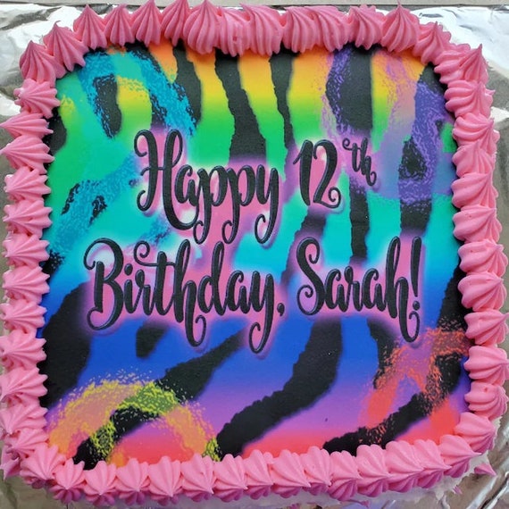 Rainbow Cheetah Print Cake