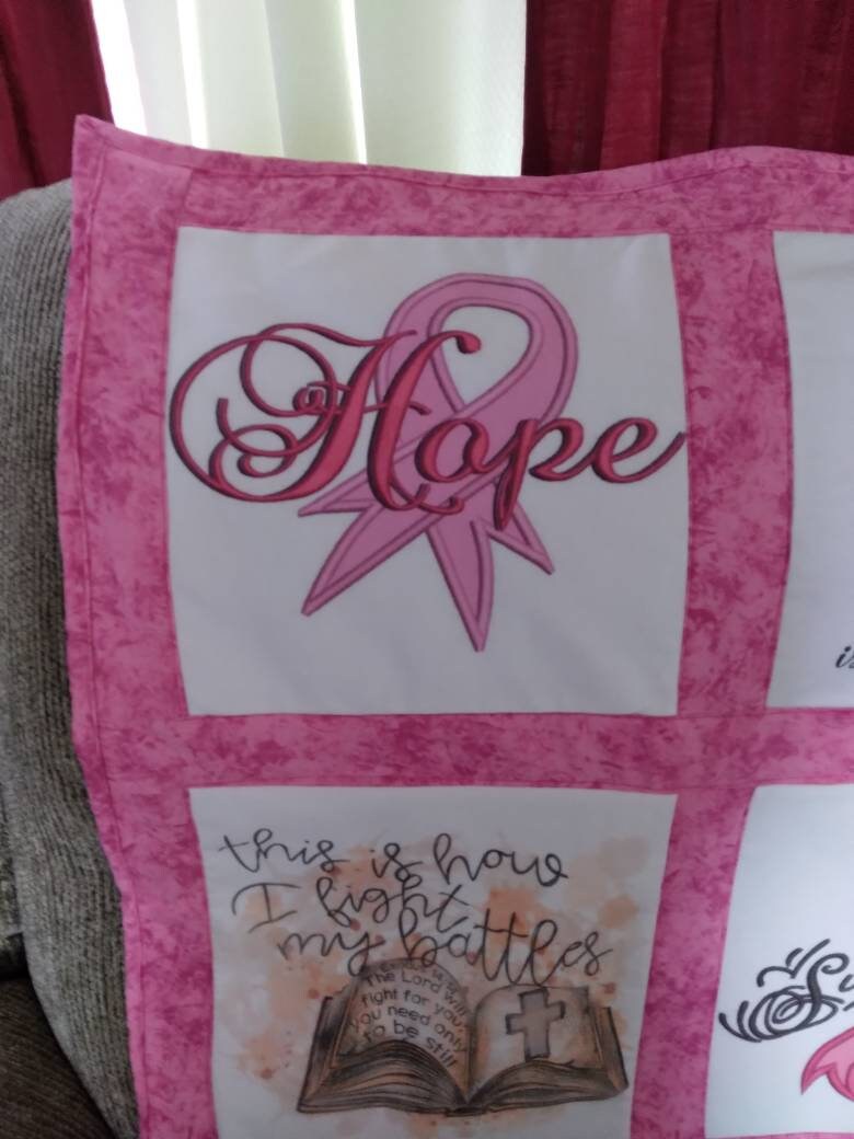 Breast Cancer Quilt, Hope Quilt, Breast Cancer Lap, Comfort Quilt - Etsy