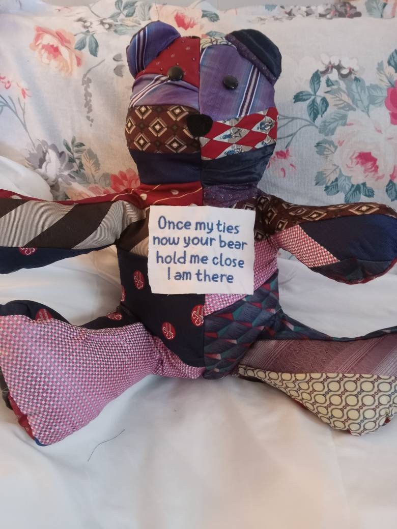 Memory Necktie Bear: Personalized Keepsake Memorial Bear - Etsy