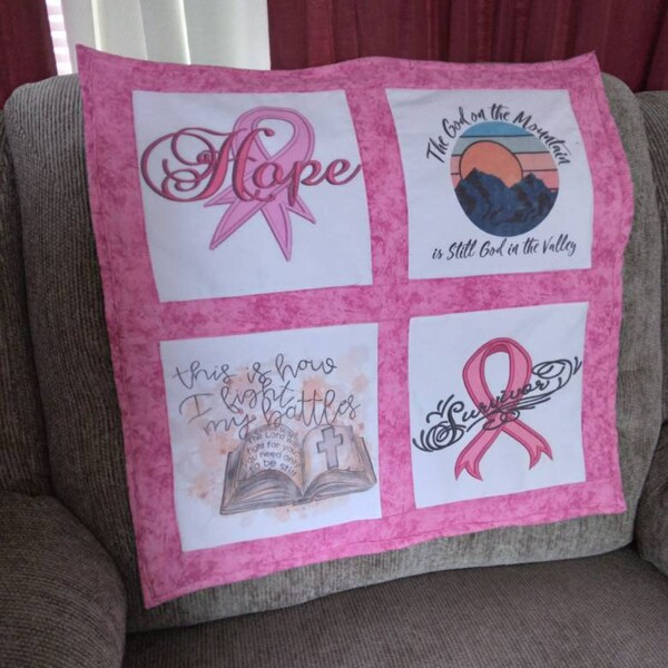 Breast Cancer Quilt - Etsy