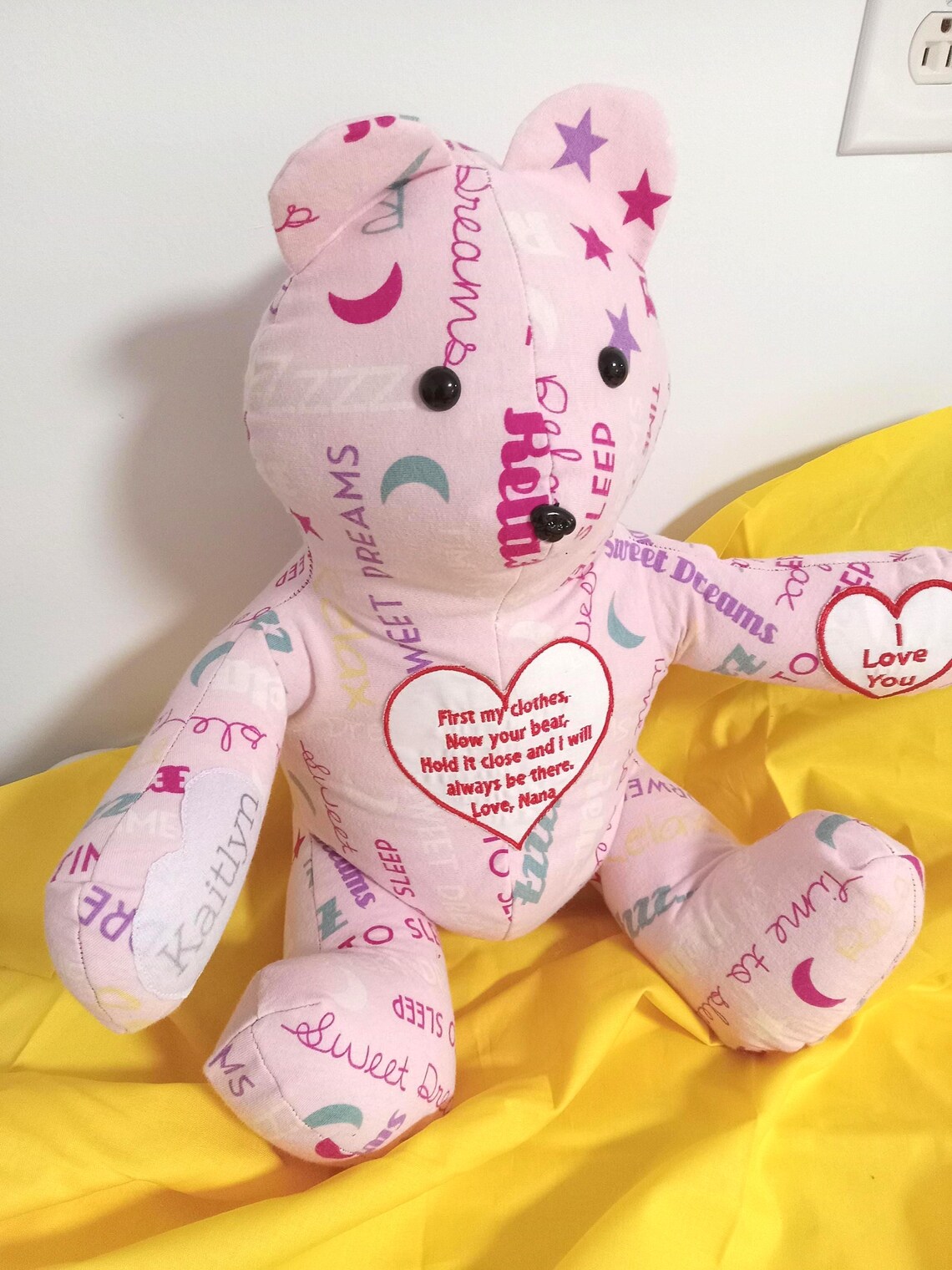 Personalized Memory Bear: Keepsake Made From Your Shirts, Teddy Clothes ...