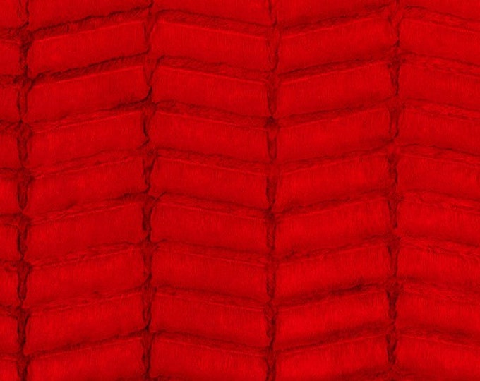 MINKY Fur Luxe Cuddle® Oxford Scarlet Red Minky Fabric From Shannon ...