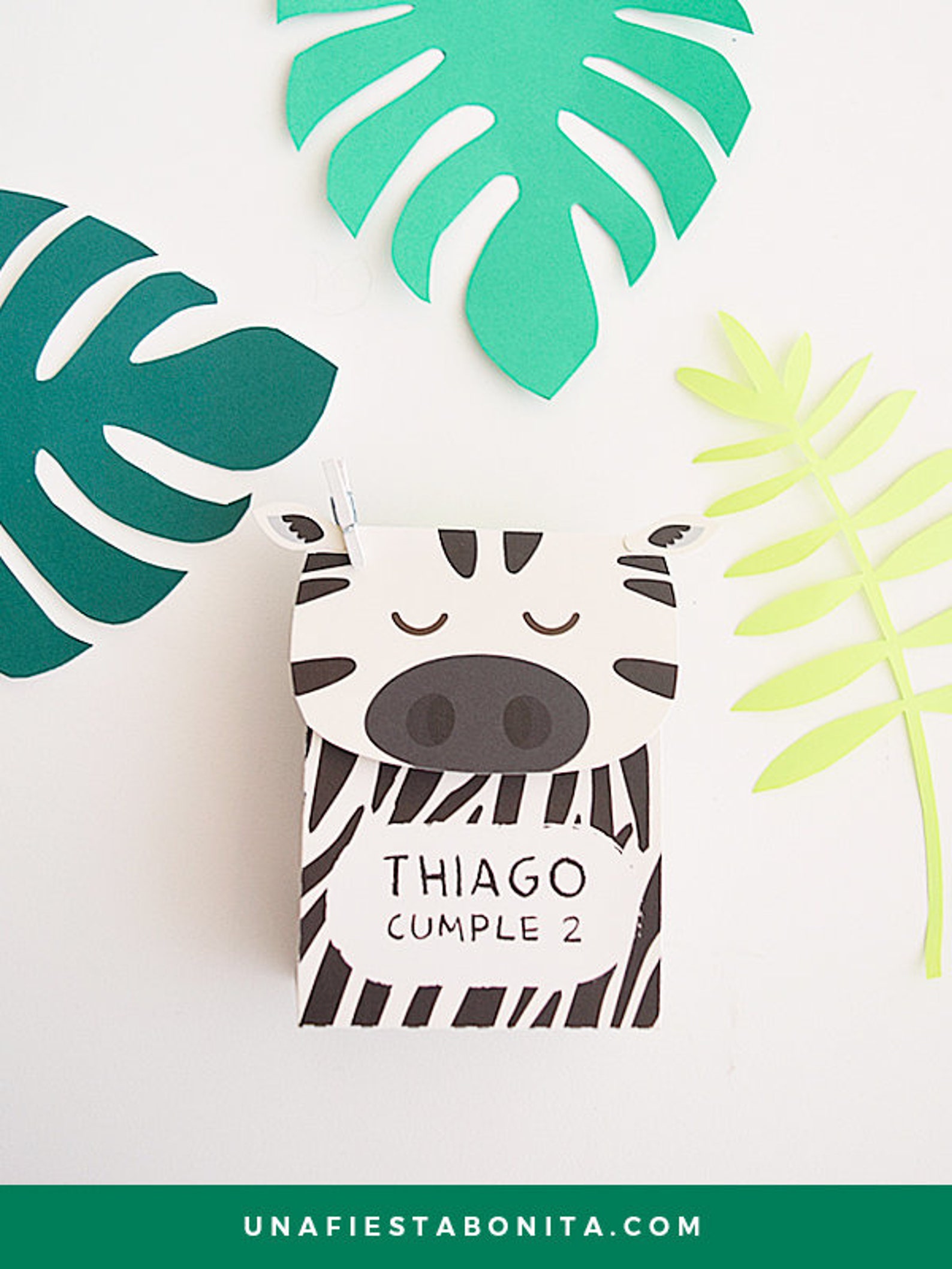 Box for Surprises Animals Jungle, Zebra, Template to Assemble Box ...