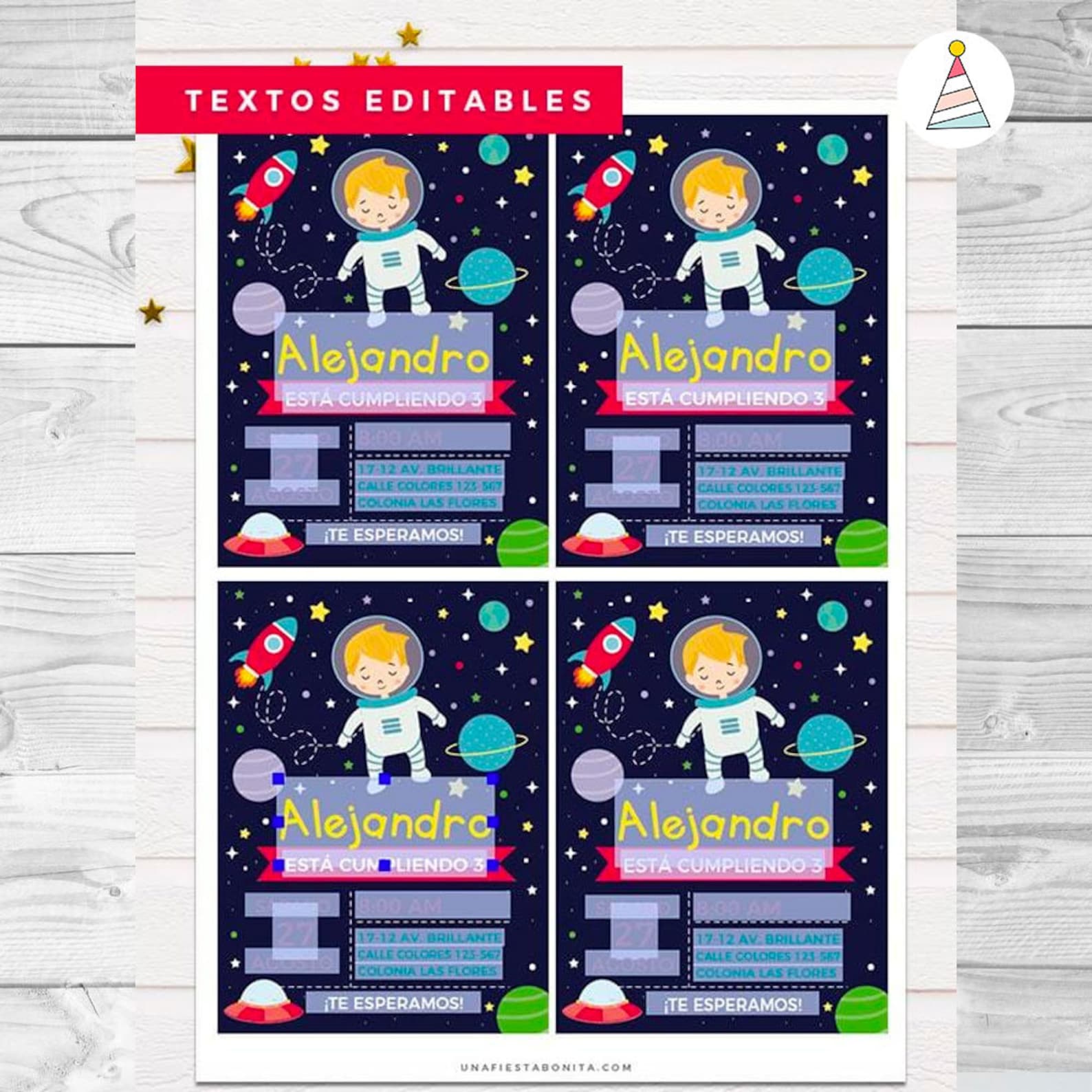 Astronaut Theme Printable Invitation, Universe Cards, Astronaut Card ...