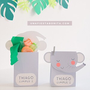 Box for Surprises Animals Jungle, Elephant Template to Assemble Box ...