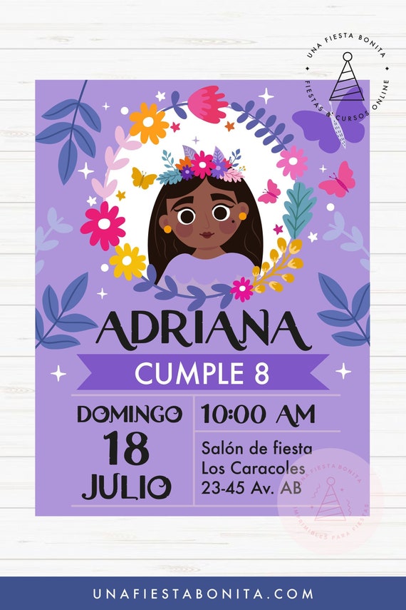 Encanto Printable Invitation Encanto Birthday Invitation Isabela Encanto Editable Invitation