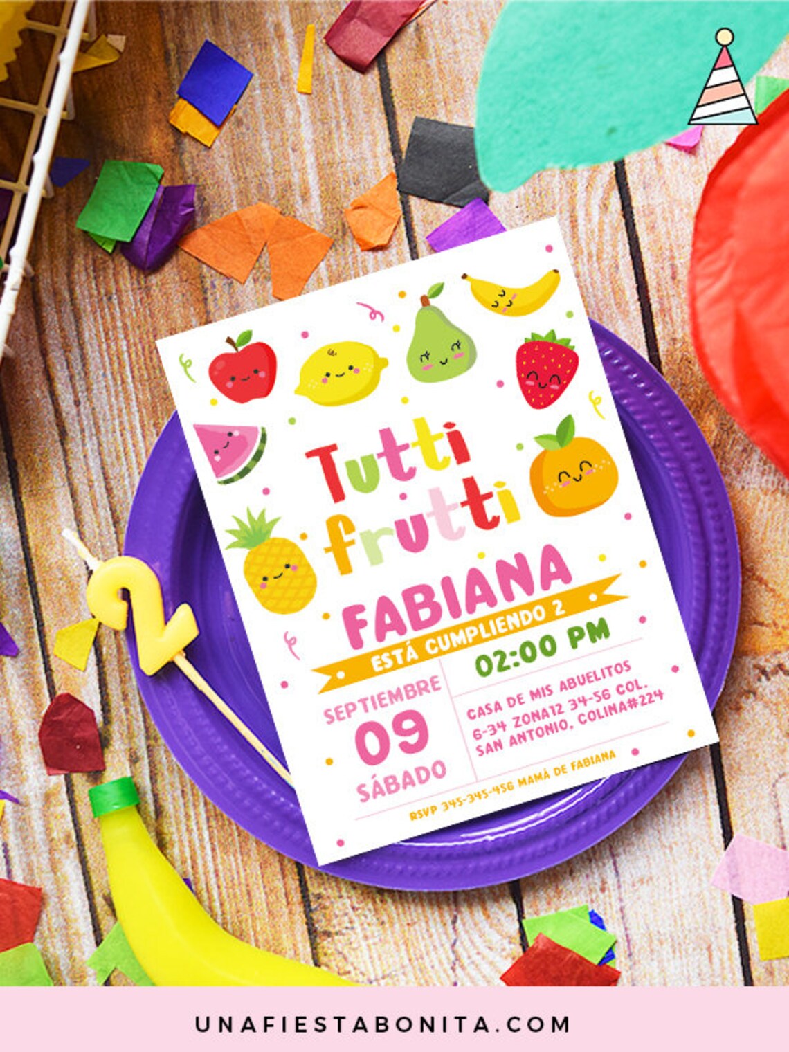 Printable Pack for Parties Tutti Frutti Pack Decoration to - Etsy