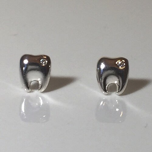 Tooth Stud Earrings Tooth Jewelry Teeth Earrings Teeth - Etsy
