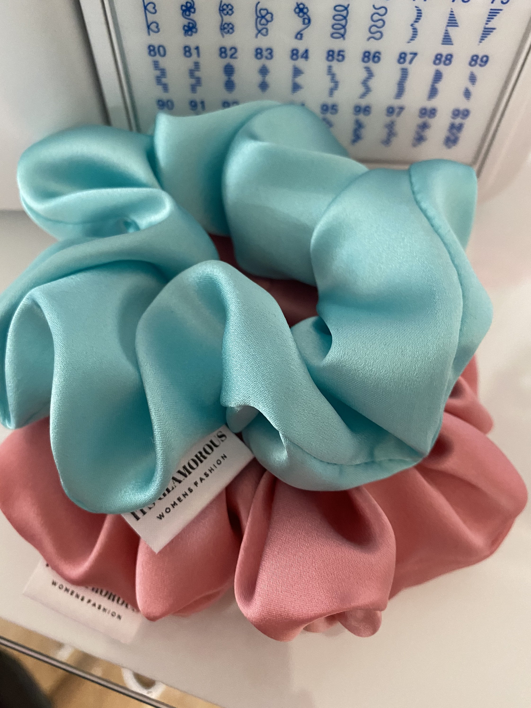 Mulberry Silk Turquoise Scrunchies - Scrunchie - Hair Band - Handmade ...