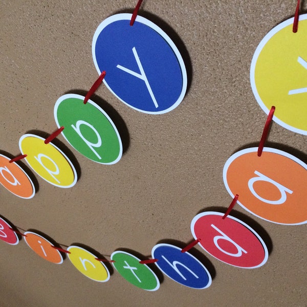 Primary Color Banner - Etsy