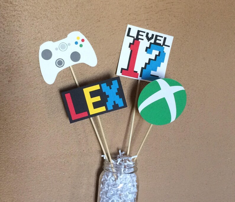 Gamer Centerpiece Video Game Birthday Gamer Party Video - Etsy