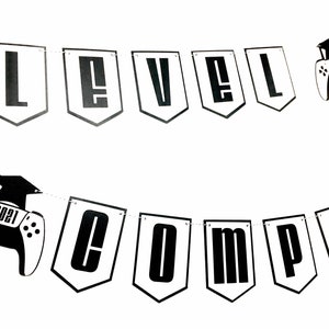 Video Game Graduation Banner, Gamer Graduation Decor, Level up Grad ...