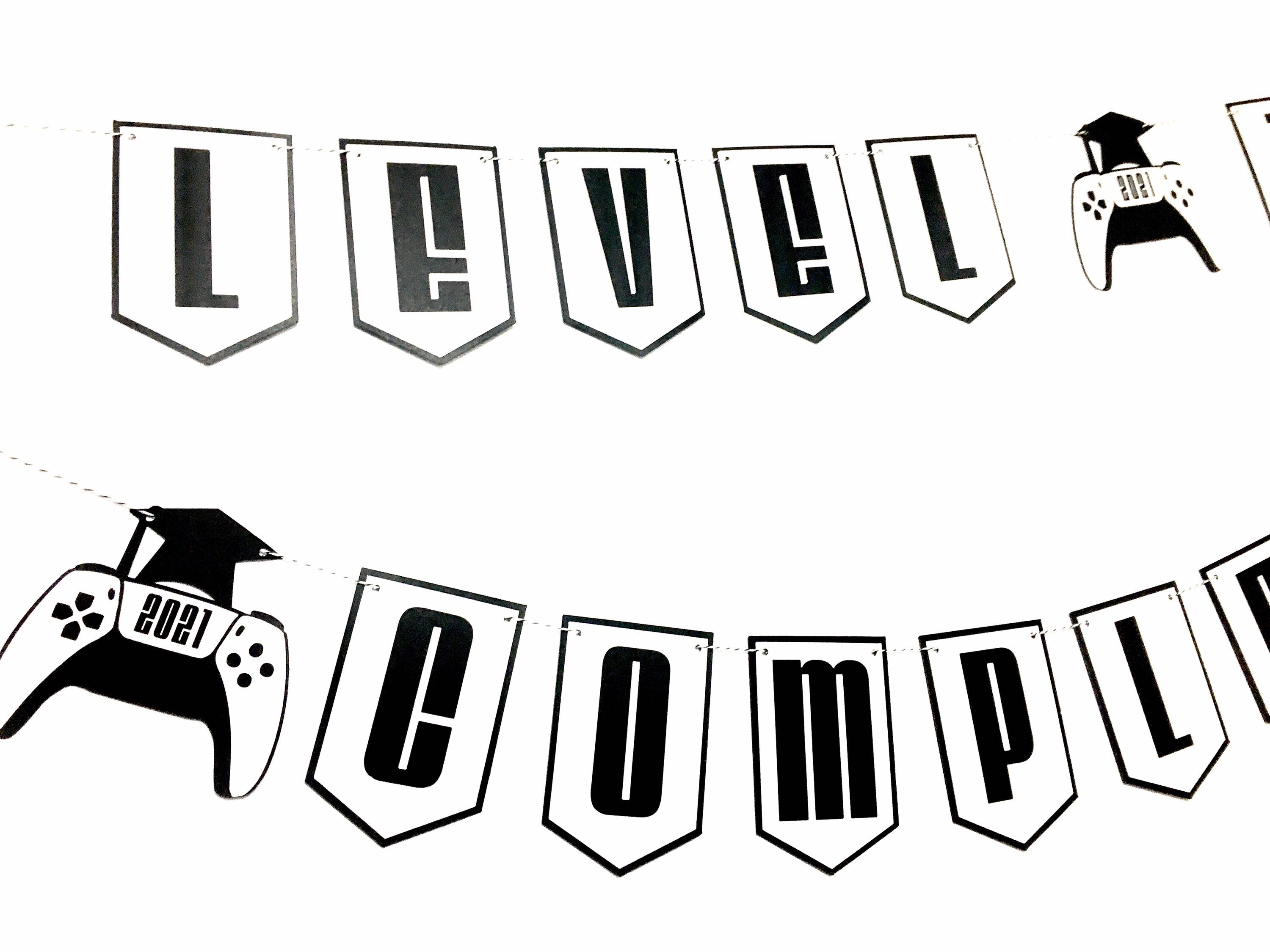 Video Game Graduation Banner, Gamer Graduation Decor, Level up Grad ...