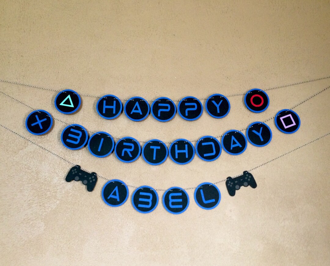 Video Game Birthday Banner, Gamer Birthday Party, Video Game Banner ...