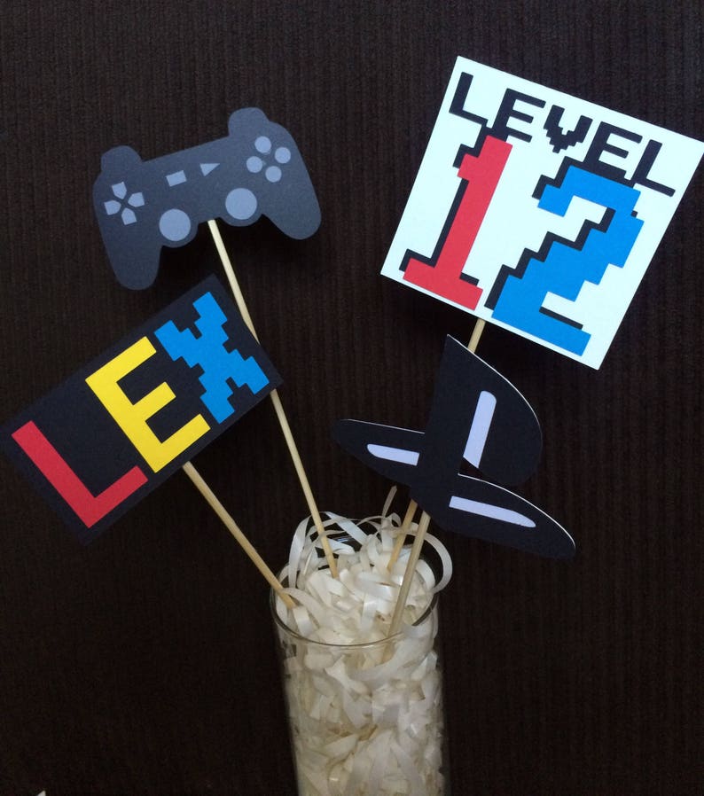 Gamer Centerpiece Video Game Birthday Gamer Party Video | Etsy