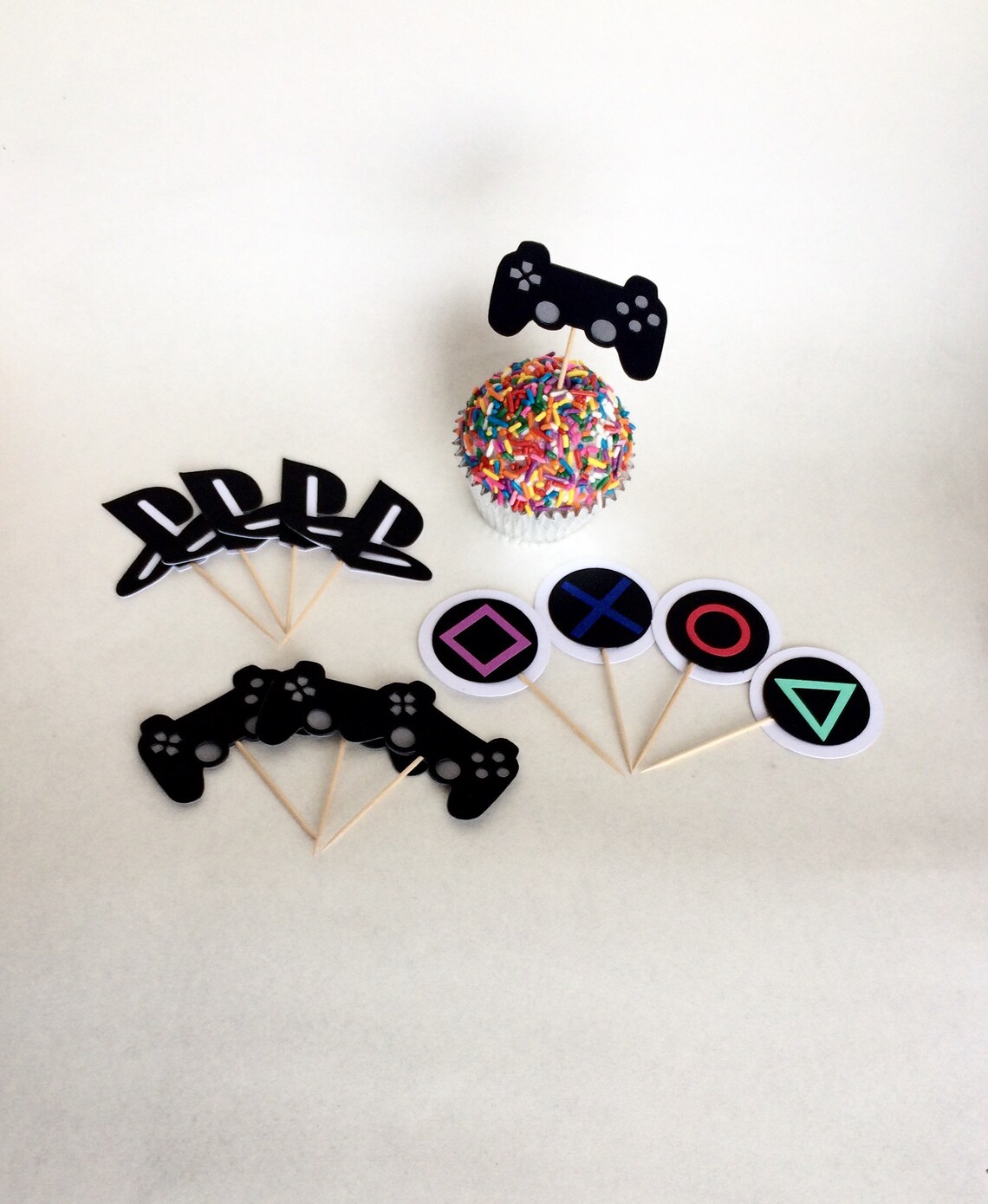 Playstation Birthday Party Cupcake Toppers Video Game Party - Etsy