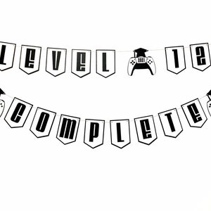 Video Game Graduation Banner, Gamer Graduation Decor, Level up Grad ...